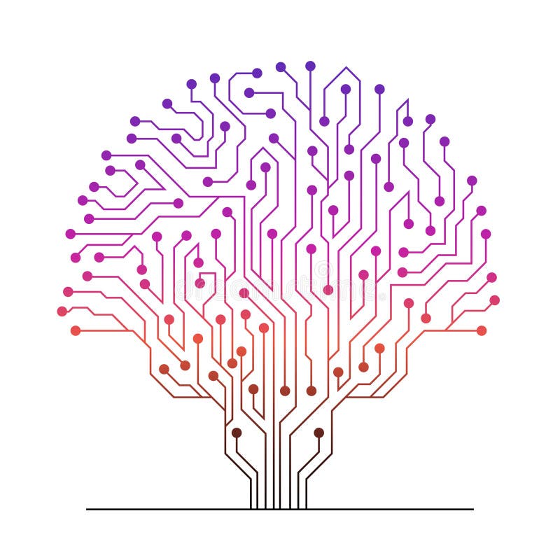 Abstract Icon Tree Illustration Computer Hardware Stock Illustrations ...