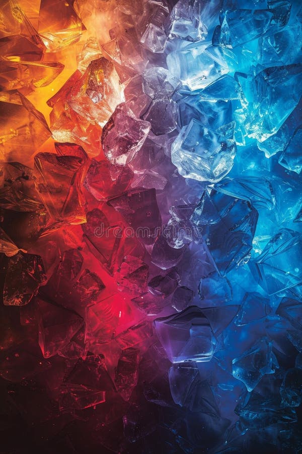 Abstract Gradient Texture Blending Fiery Orange and Cool Blue Hues with ...