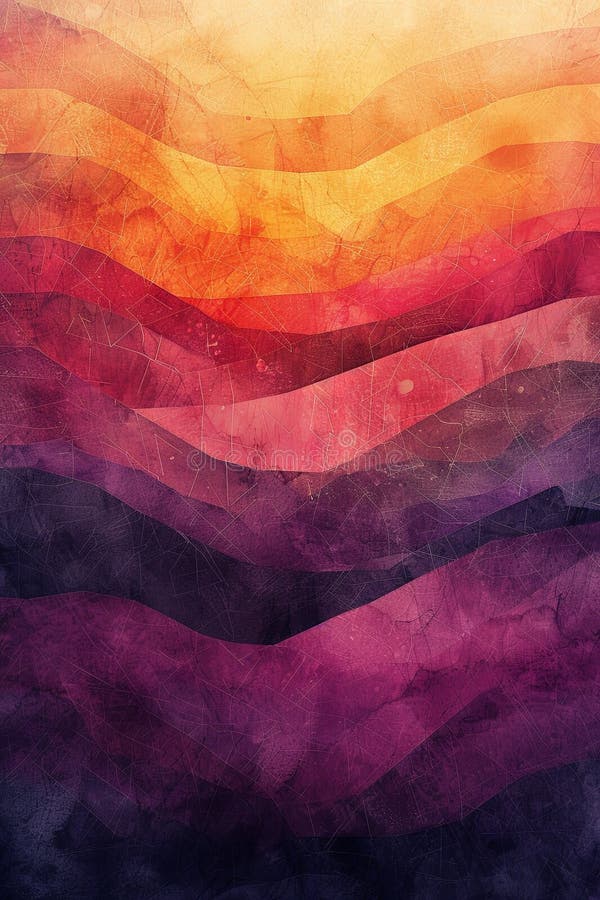 Abstract Gradient Texture with Layered, Wavy Patterns in Warm Shades of ...
