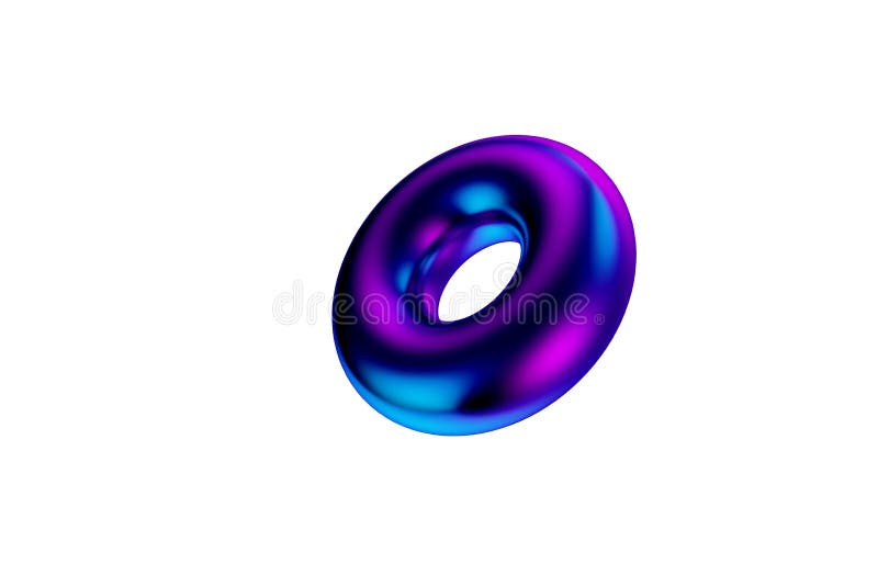 Abstract Gradient Torus 3d Render. Stock Illustration - Illustration of ...