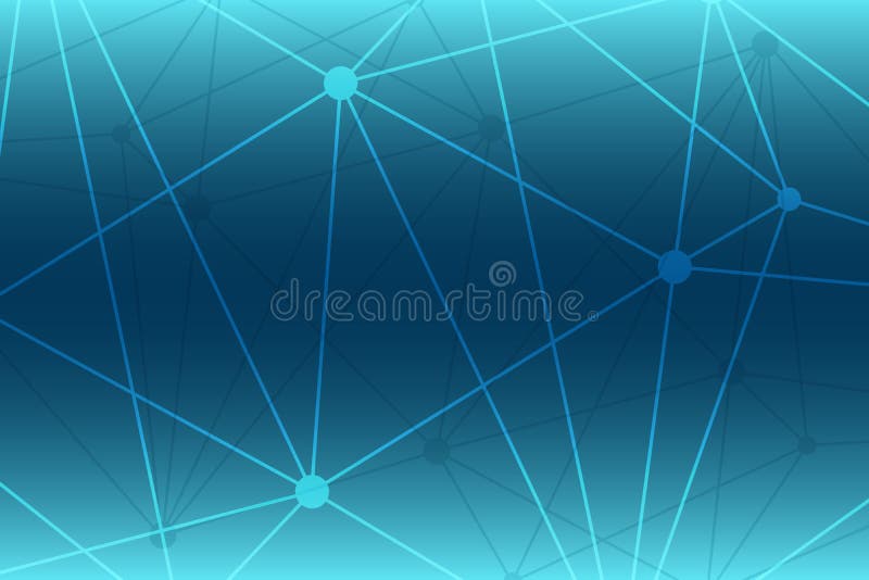 Abstract Gradient Vector Triangle Background. Blue Polygonal Network ...
