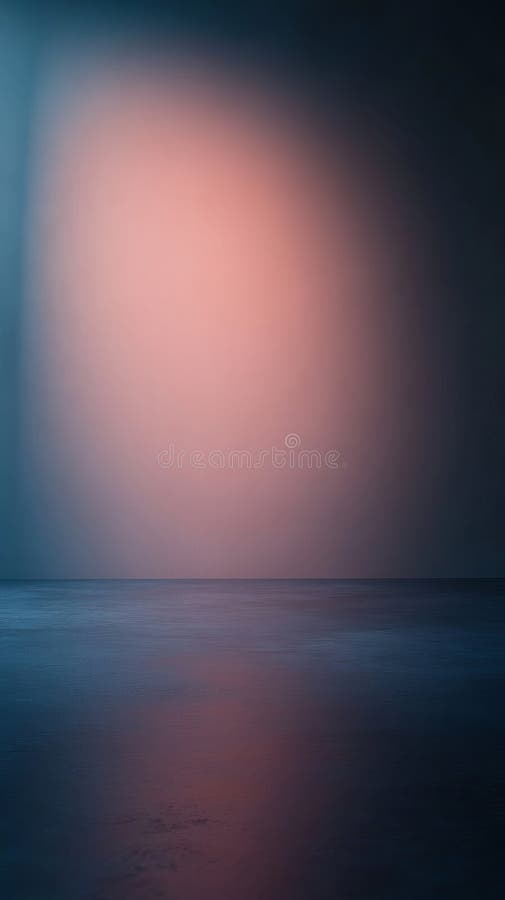 Abstract Gradient Wall Light with Reflection on the Floor Stock Image ...