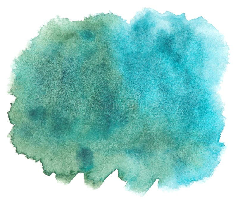 Abstract Gradient Watercolor Splash Texture Isolated on White ...