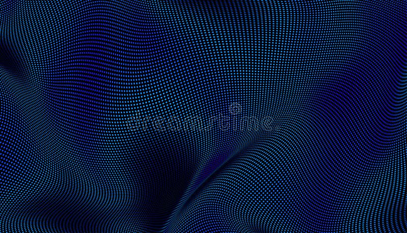 Abstract Gradient Wave of Particles. Digital Background. Futuristic ...