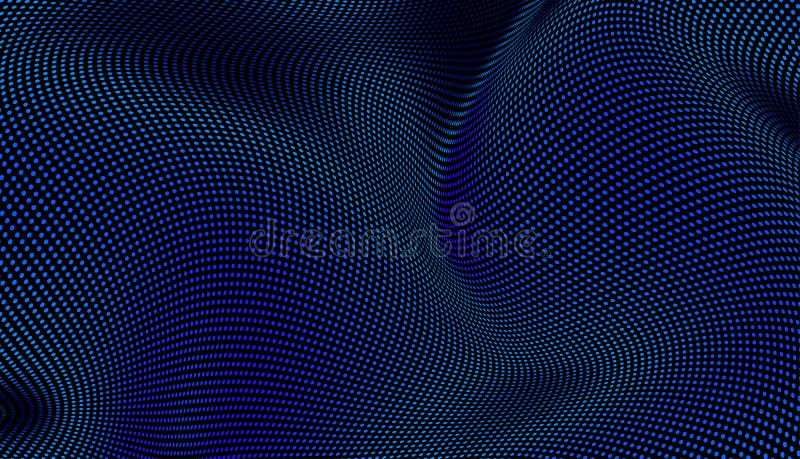 Abstract Gradient Wave of Particles. Digital Background. Futuristic ...