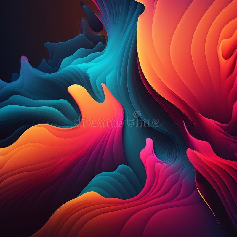 Abstract gradient waves stock illustration. Illustration of liquid ...