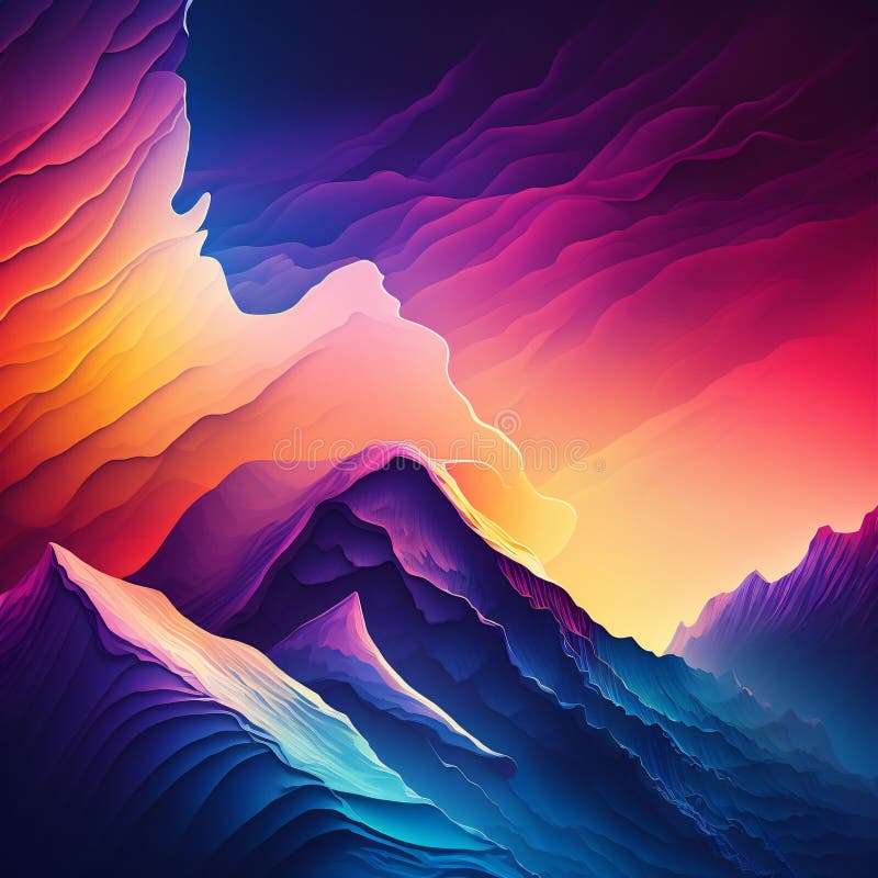 Abstract gradient waves stock illustration. Illustration of creative ...