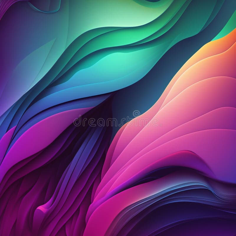 Abstract gradient waves stock illustration. Illustration of color ...
