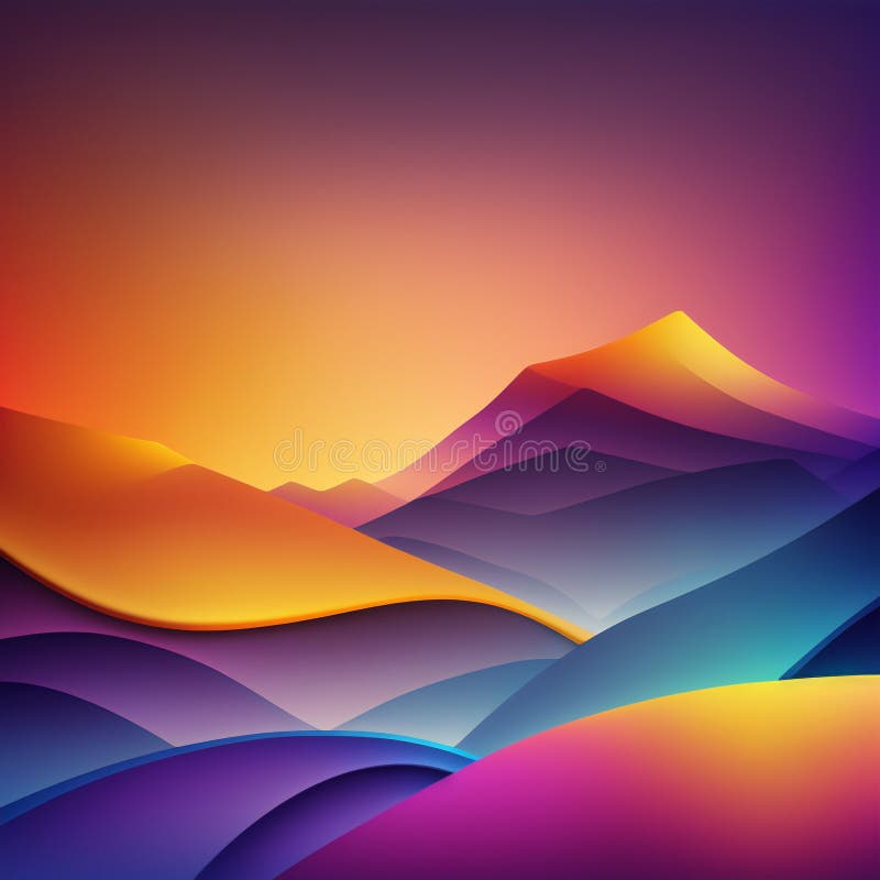 Abstract gradient waves stock illustration. Illustration of digital ...