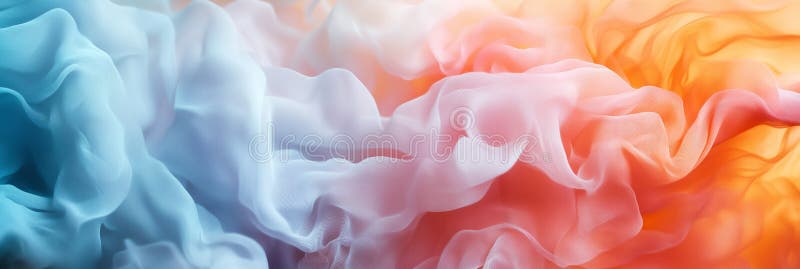 Abstract Gradient Waves of Soft Blue and Fiery Orange Hues Stock ...