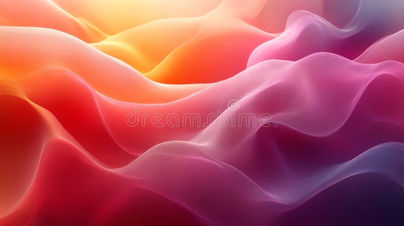 Abstract Gradient Waves in Vibrant Colors, Flowing Texture. Modern Art ...