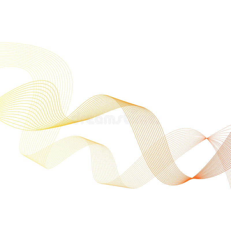 Abstract Gradient Wavy Line Decoration Stock Vector - Illustration of ...