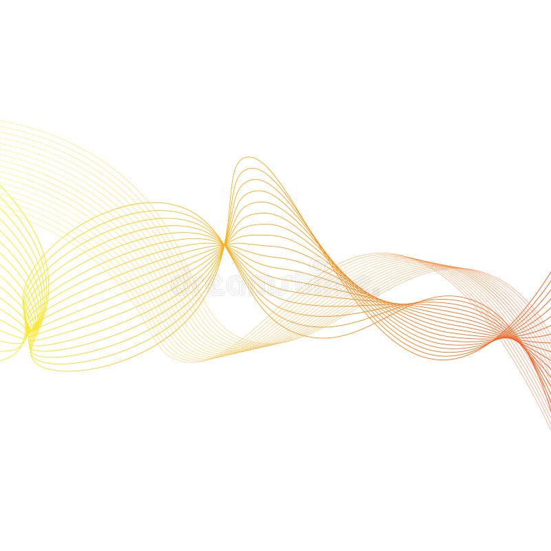 Abstract Gradient Wavy Line Decoration Stock Illustration ...