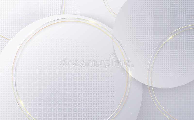 Abstract Gradient White and Gray Template of Tech Circle Decoration ...