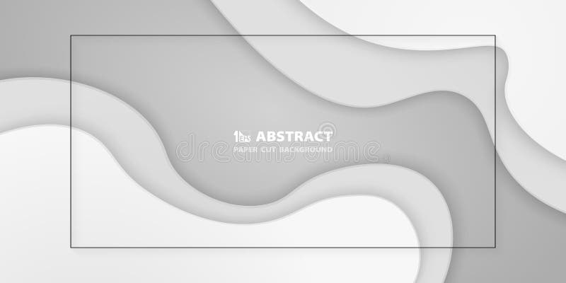 Abstract Gradient White Paper Cut Background. You Can Use for Layout ...