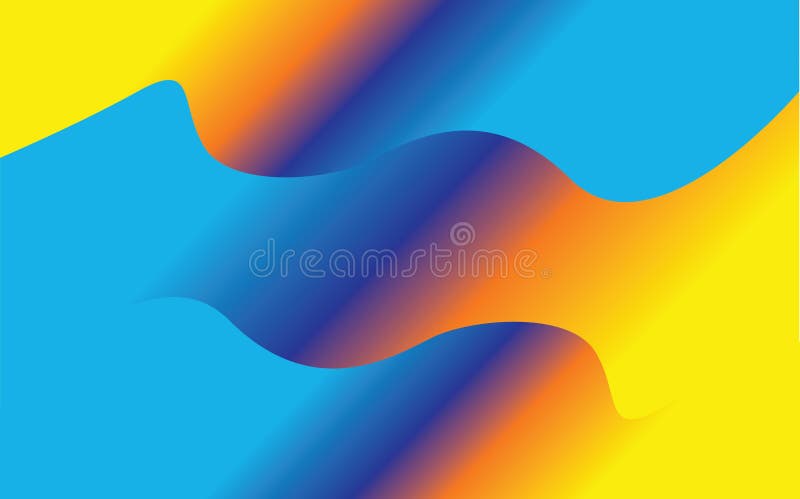 Abstract Gradient Yellow, Blue Background Template Vector Stock Vector ...