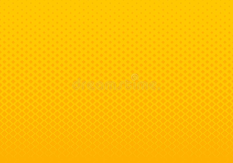 Abstract Gradient Yellow Squares Pattern Halftone Horizontal Background ...