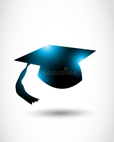 Abstract graduation cap stock vector. Illustration of black - 26931369