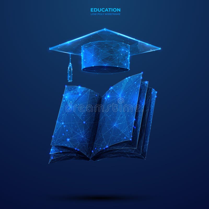 Graduation Cap Over a Book. Stock Vector - Illustration of certificate ...