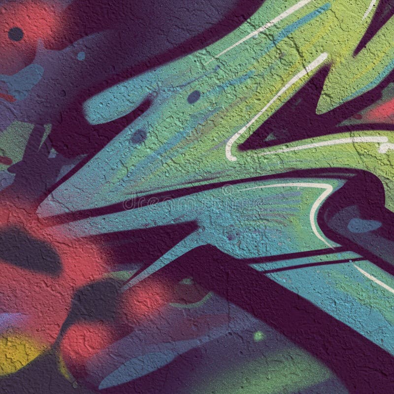 Abstract Graffiti Art Featuring Bold, Angular Shapes with Gradient ...