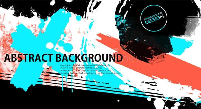 Abstract Graffiti Banner with Colorful Elements, Paint Splashes ...