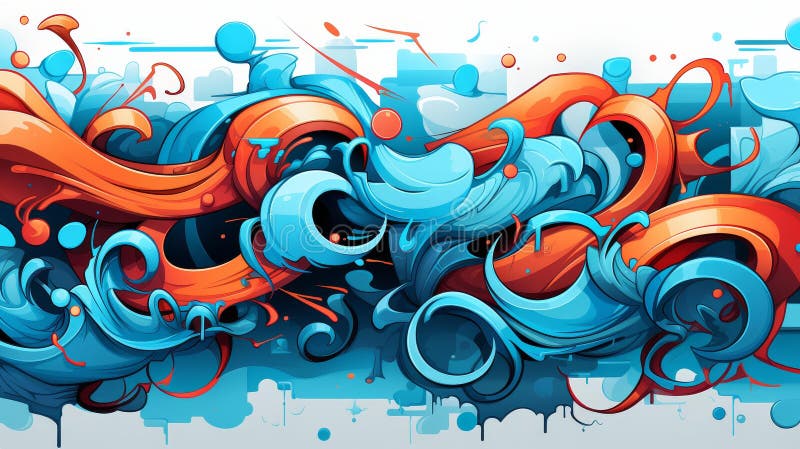 Abstract Graffiti Design with Flat Texture and Dynamic Patterns ...