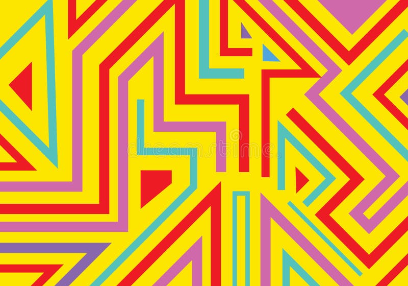 Abstract Graffiti Geometric Shapes and Lines Pattern Background Pop Art ...