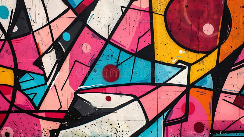 Abstract Graffiti Patterns in a Modern City Environment Stock ...