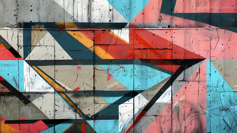 Abstract Graffiti Patterns in a Modern City Environment Stock ...