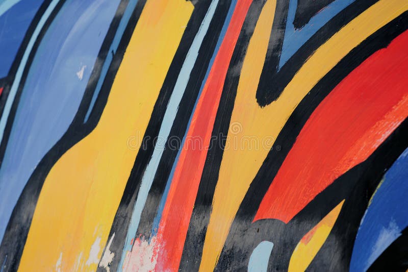 Abstract Drawing on the Wall,street Art Stock Illustration ...