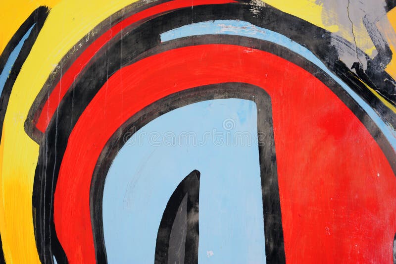 Abstract Drawing on the Wall,street Art Stock Illustration ...