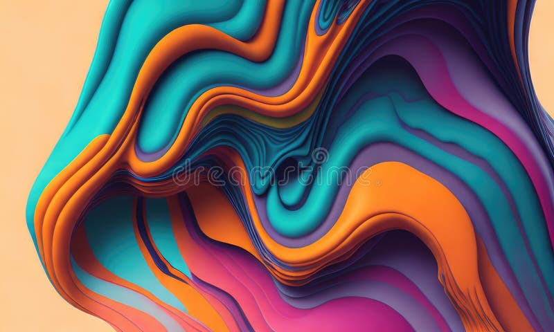 Abstract Grainy Gradient Fluid Artwork Stock Illustration ...
