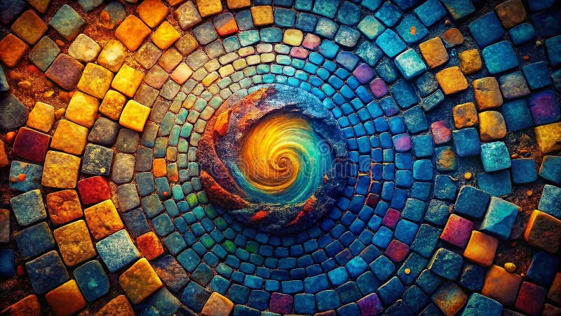 Abstract Granite Cobblestone Texture a Surreal TopDown View of Simple ...