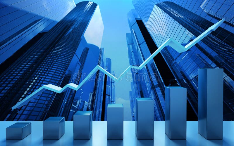 Arrow and graph stock illustration. Illustration of finance - 14560954