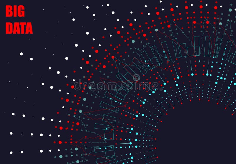 Abstract Graph of Big Data, Design of Infographics. Illustration Stock ...