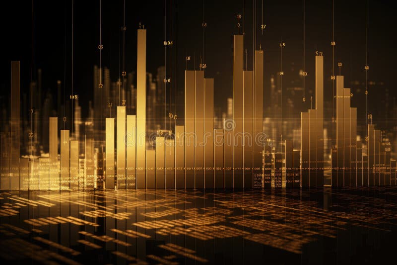 An Abstract Graph of Changes in Gold Prices Stock Illustration ...