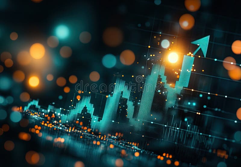 Abstract Graph Showcasing Growth and Success Stock Image - Image of ...