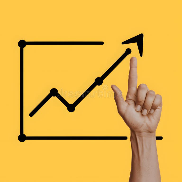 Abstract Graph with Zigzag Pattern, 3 Data Points Connected by Line ...