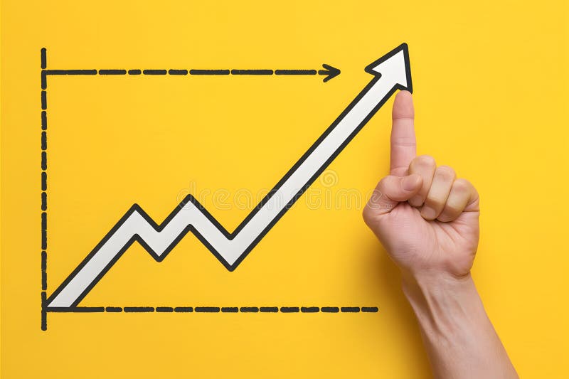 Abstract Graph with Zigzag Pattern, 3 Data Points Connected by Line ...