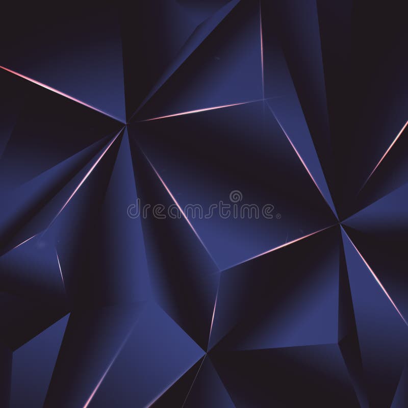 Abstract Graphic Background with Dark Blue Crystal Polygonal Elements ...