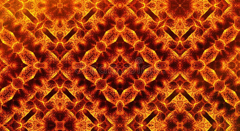 Abstract Graphic Background of Fire Particles with Octagonal Geometric ...