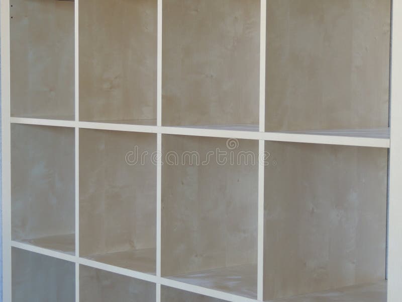 Part of an Empty Bookcase Viewed from an Angle Stock Photo - Image of ...