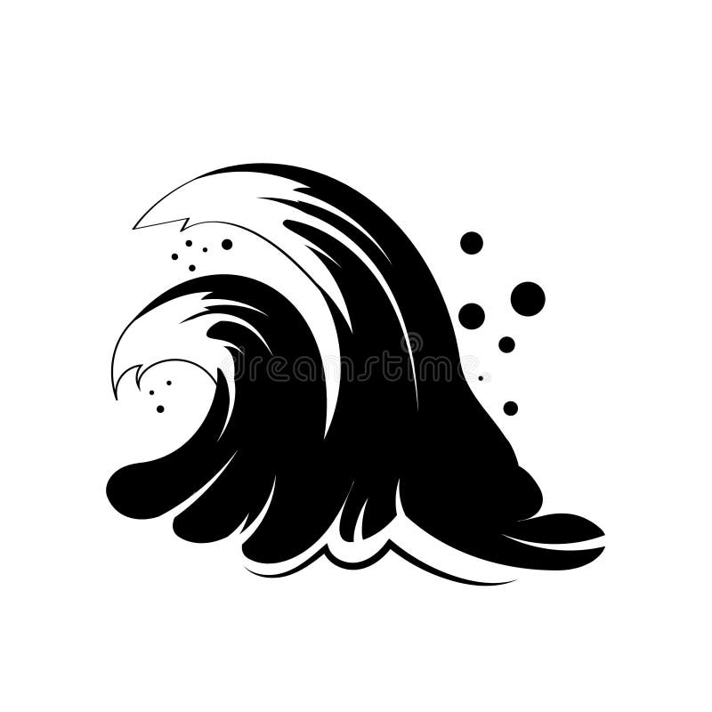 Abstract Graphic Black Waves Stock Vector - Illustration of nature ...
