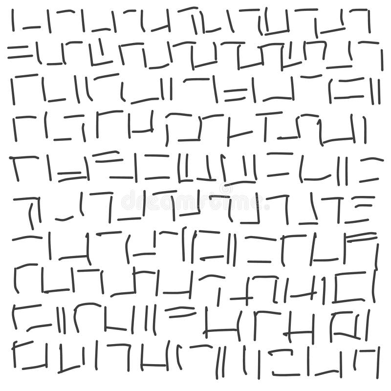 Abstract Graphic Black-white Background. Doodles of Dashes in Random ...