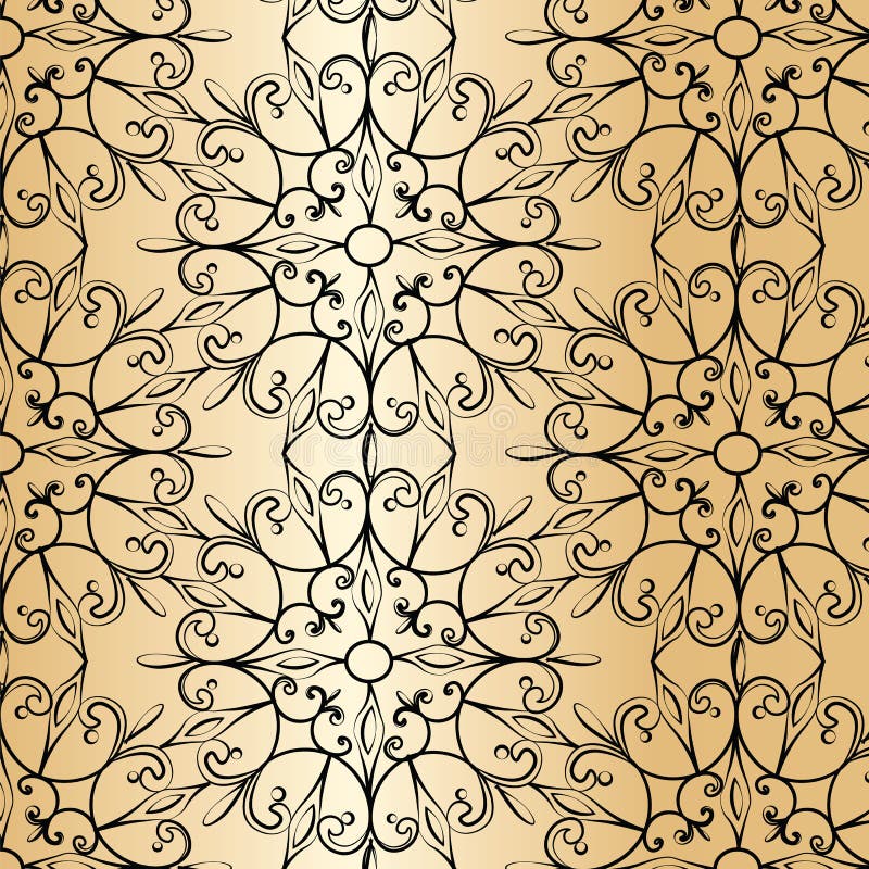 Abstract Graphic Classic Ornament Pattern Stock Vector - Illustration ...