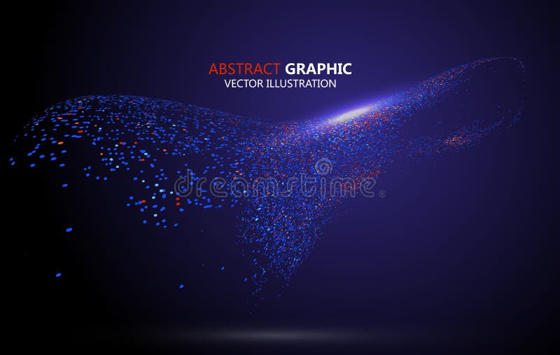 Abstract Graphic Composed of Colorful Particles, Vector Illustration ...