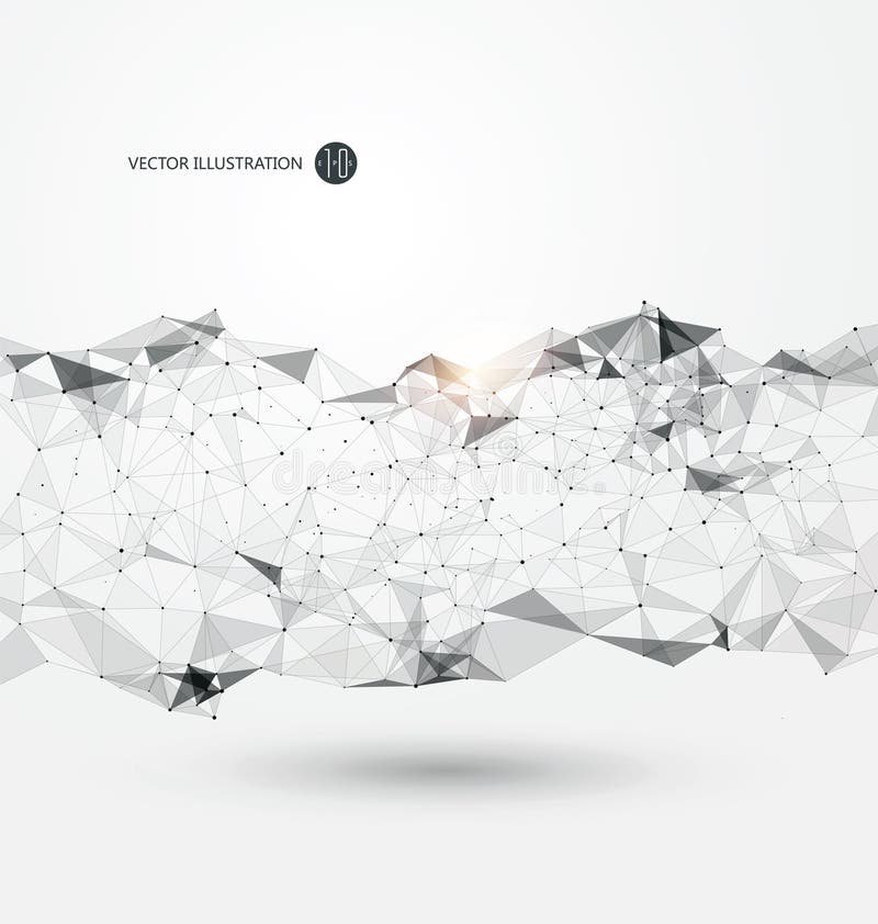 Abstract Graphic Consisting of Points, Lines and Connection, Internet ...