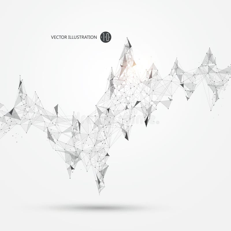 Abstract Graphic Consisting of Points, Lines and Connection, Internet ...