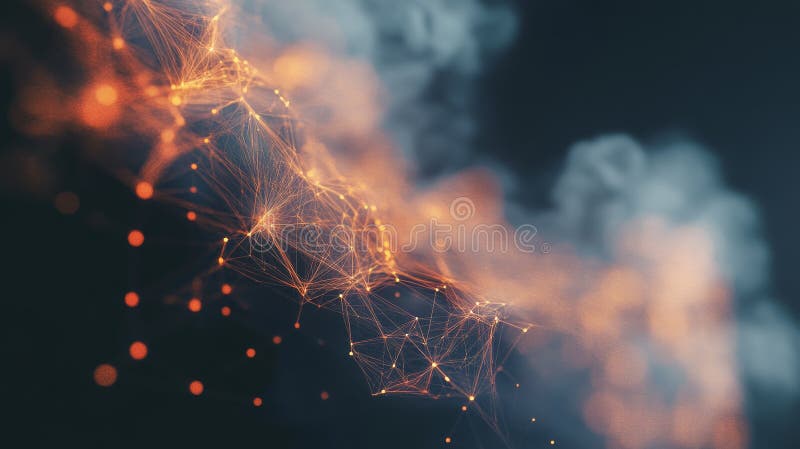 Abstract Graphic of Data Connections in a Conceptual Network with ...