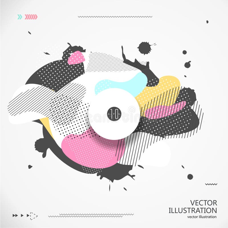 Abstract Graphic Design Consisting of Geometric Figures. Stock ...